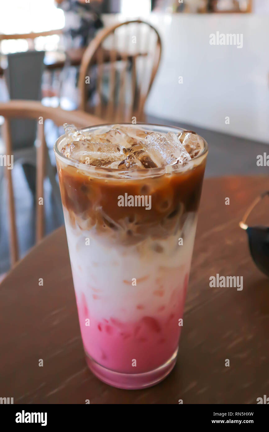 mixed coffee or iced coffee in new caffeine trend Stock Photo - Alamy