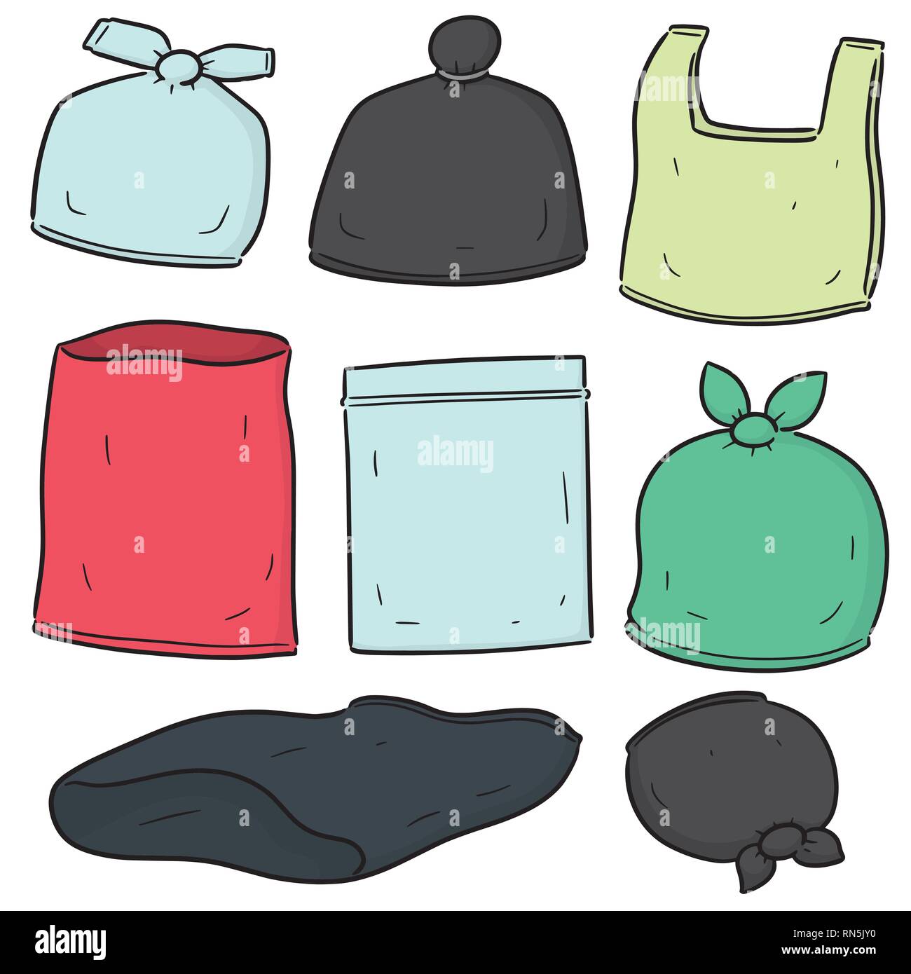 vector set of plastic bag Stock Vector Image & Art - Alamy