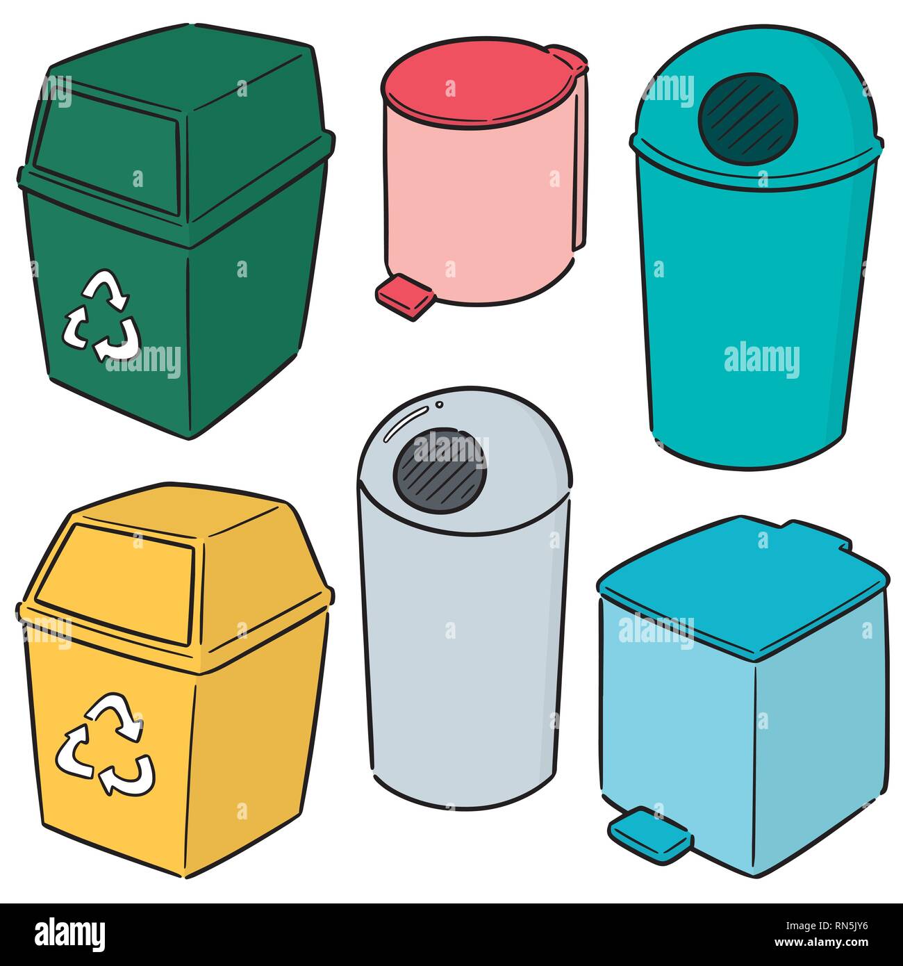 vector set of recycle garbage Stock Vector Image & Art - Alamy