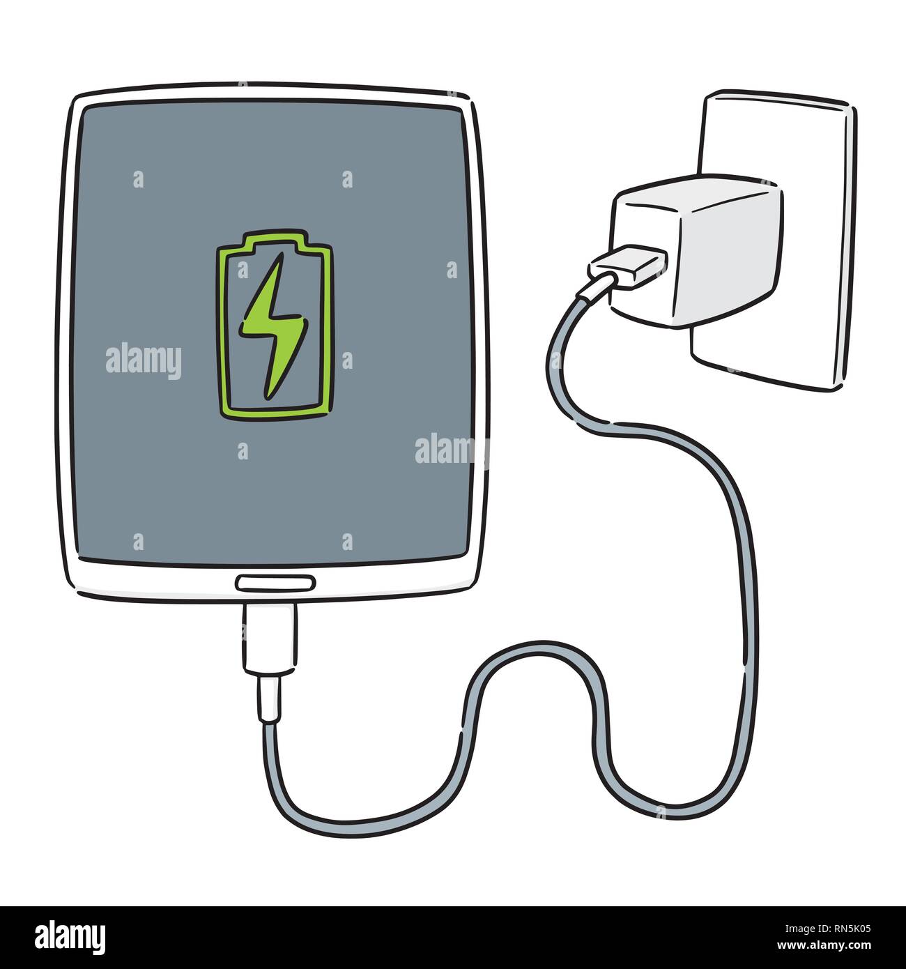 vector of smartphone charging Stock Vector Image & Art - Alamy