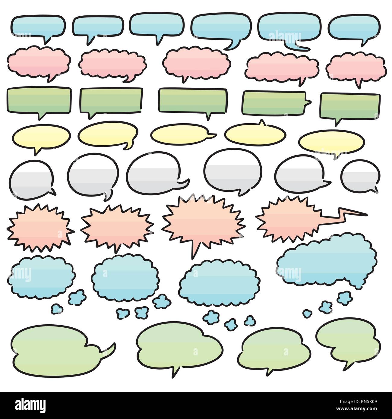 vector set of speech bubbles Stock Vector Image & Art - Alamy