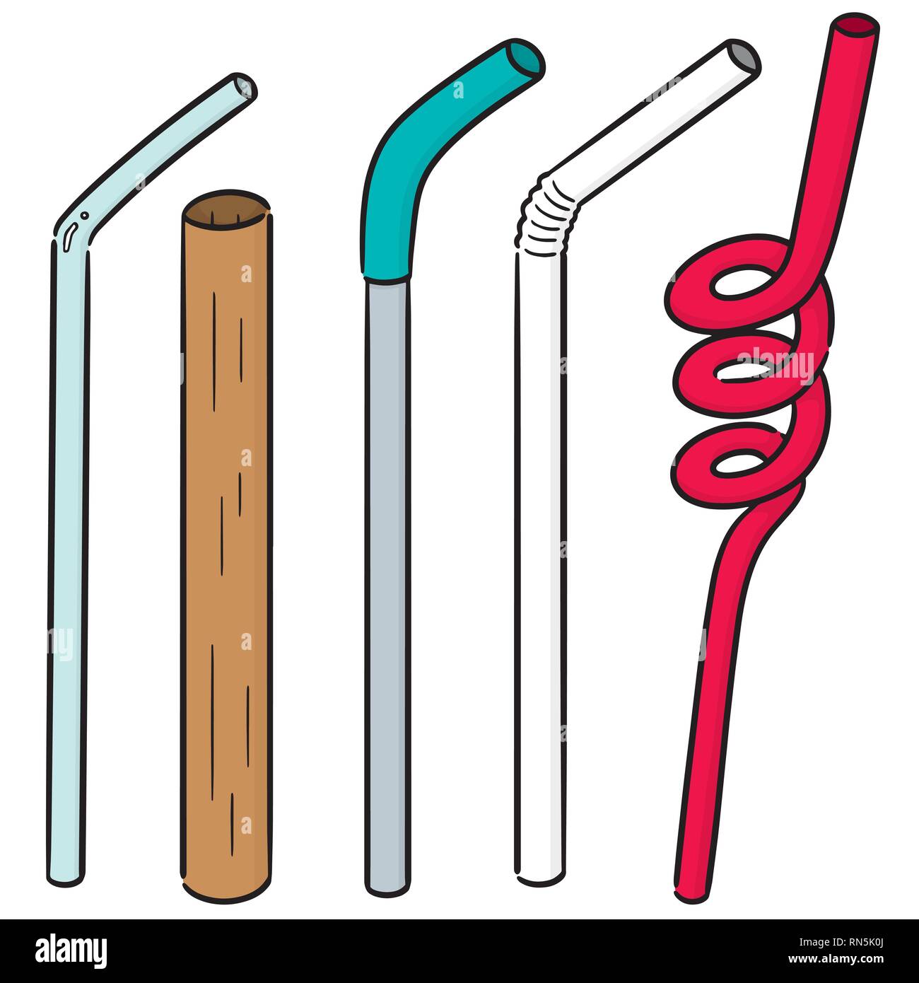 vector set of straw Stock Vector Image & Art - Alamy