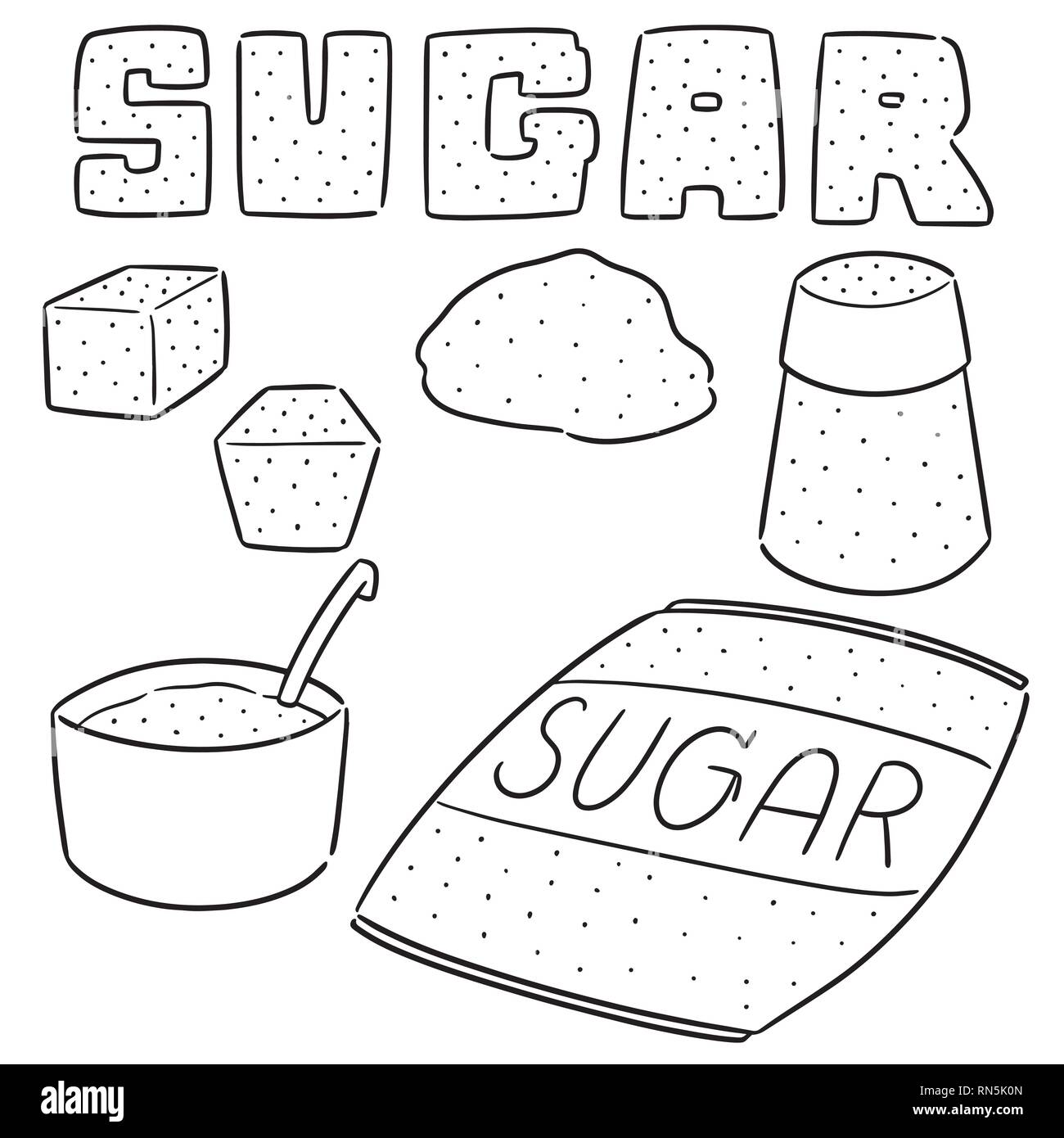 vector set of sugar Stock Vector Image & Art - Alamy