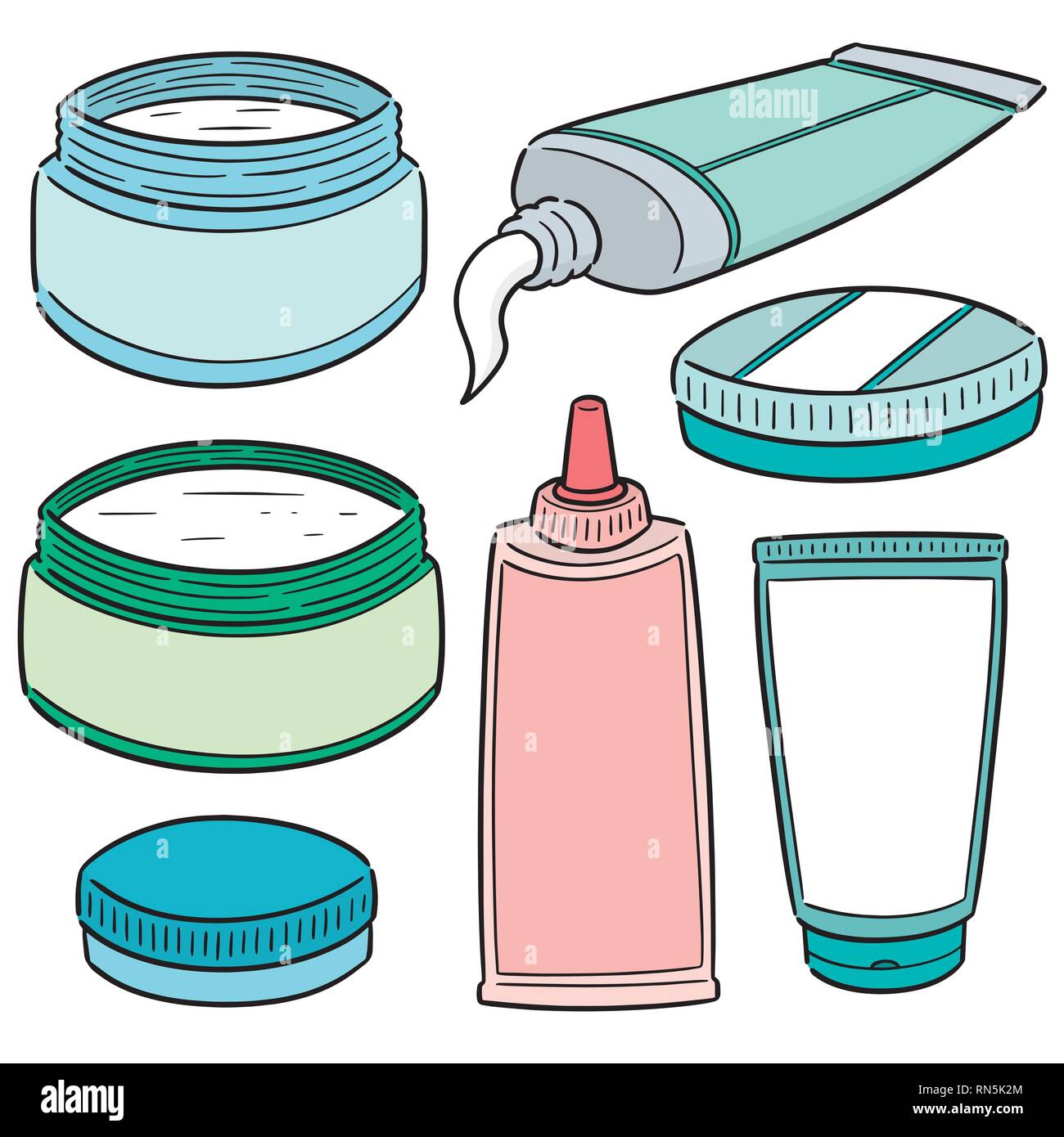vector set of topical cosmetic and topical medicine Stock Vector Image ...