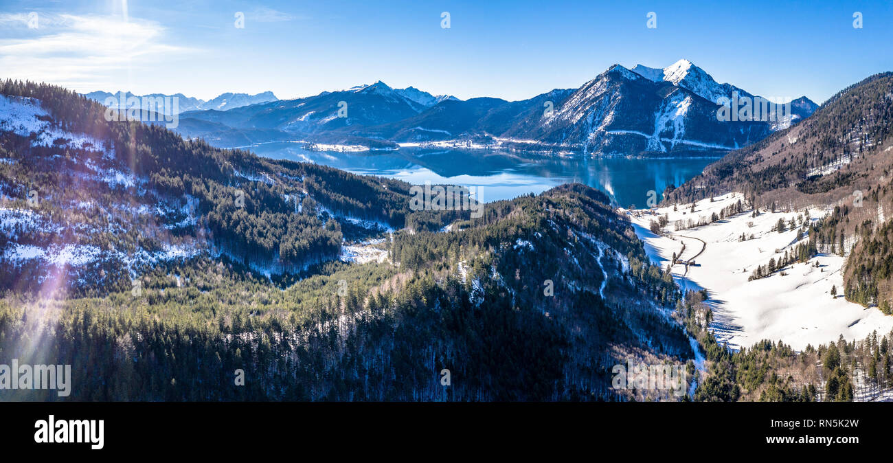 Island in the walchensee lake in bavaria hi-res stock photography and ...