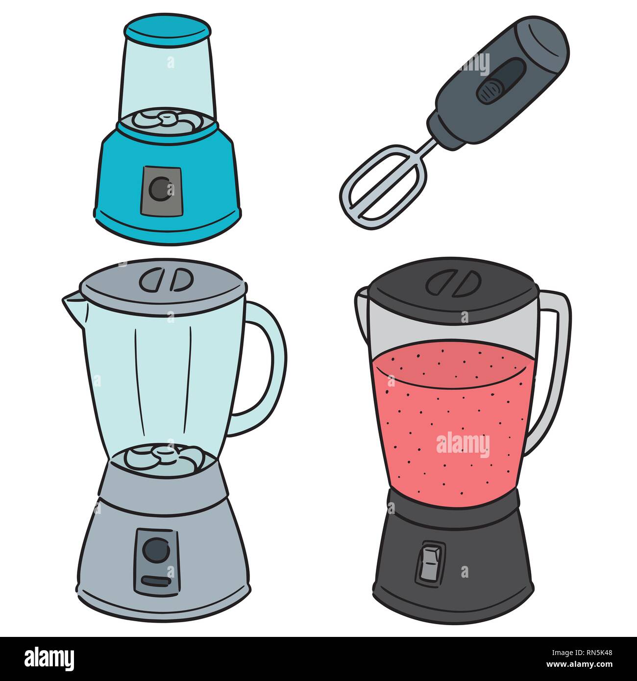 vector set of blenders Stock Vector Image & Art - Alamy