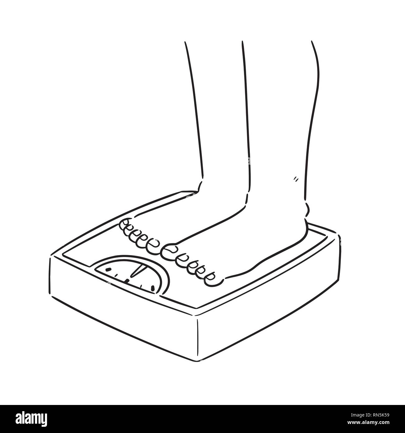 vector of feet on weighing machine Stock Vector Image & Art - Alamy