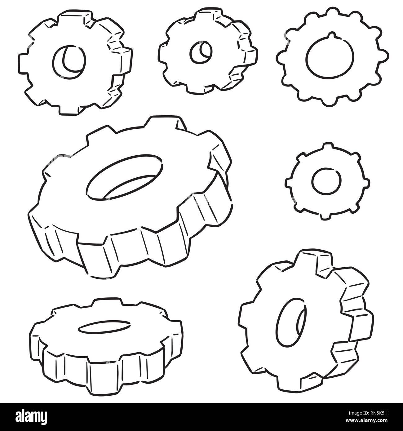 vector set of gear Stock Vector Image & Art - Alamy