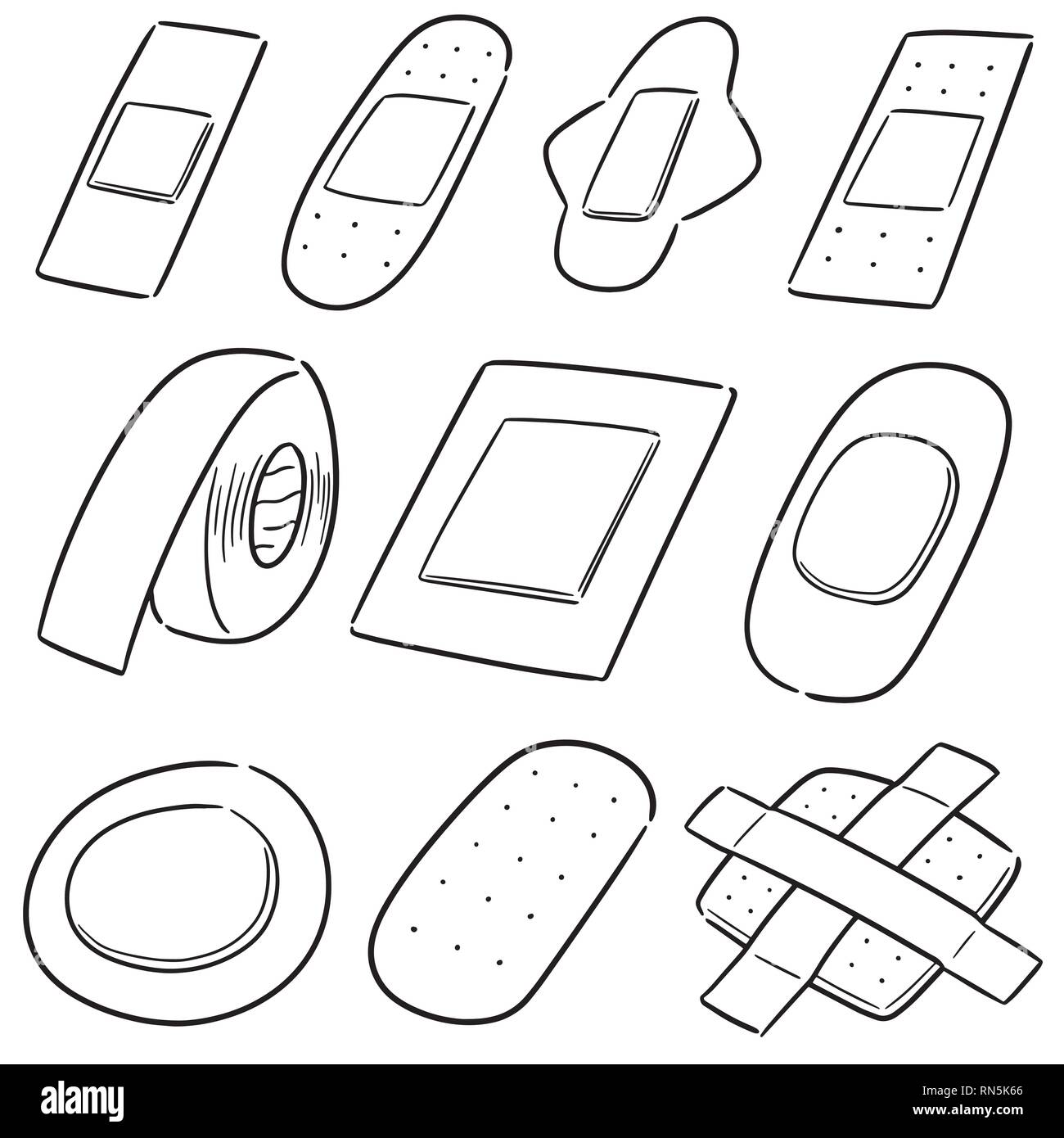 vector set of medical plaster Stock Vector Image & Art - Alamy