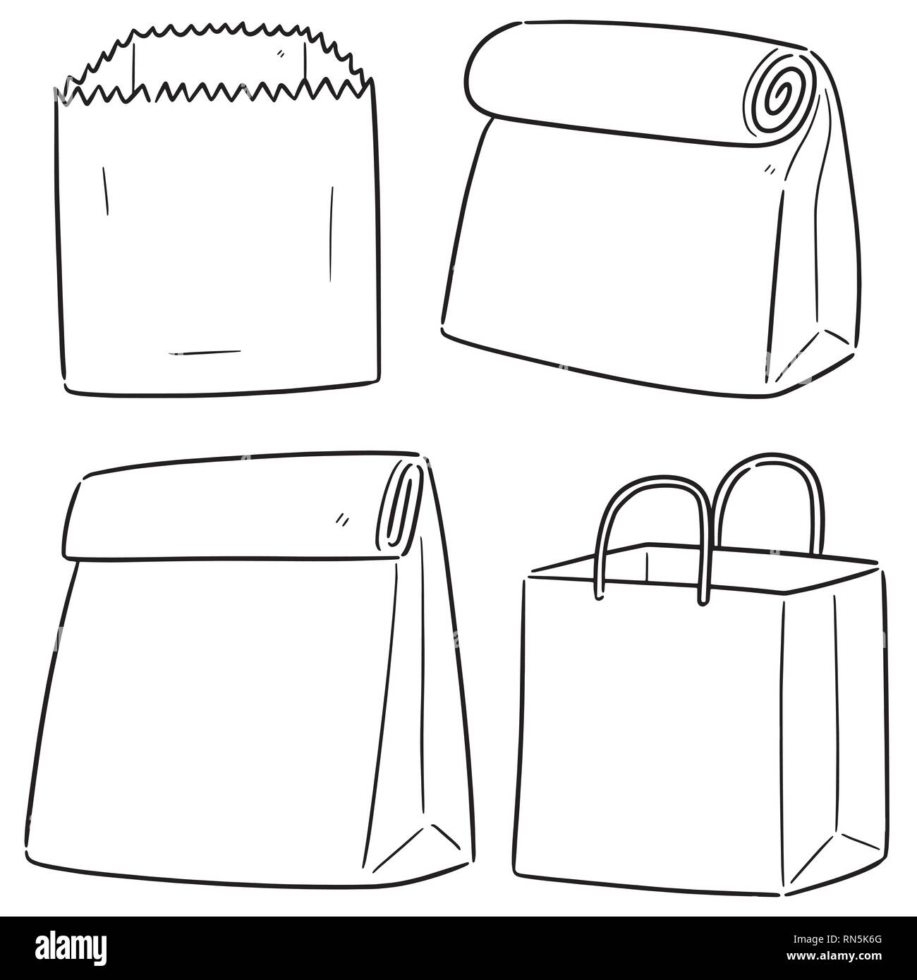 vector set of paper bag Stock Vector Image & Art - Alamy
