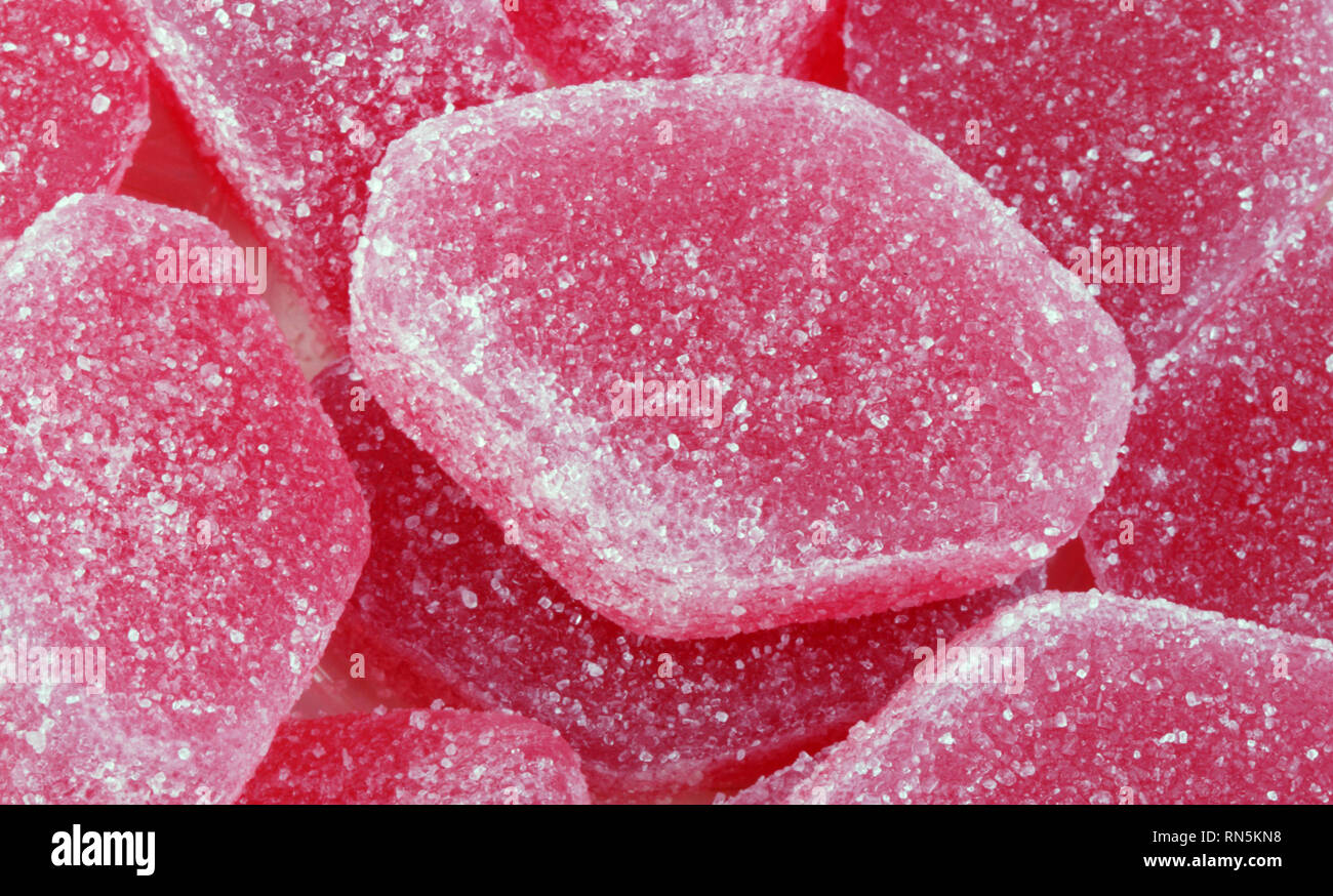 Pink Fruit Jelly Stock Photo - Alamy