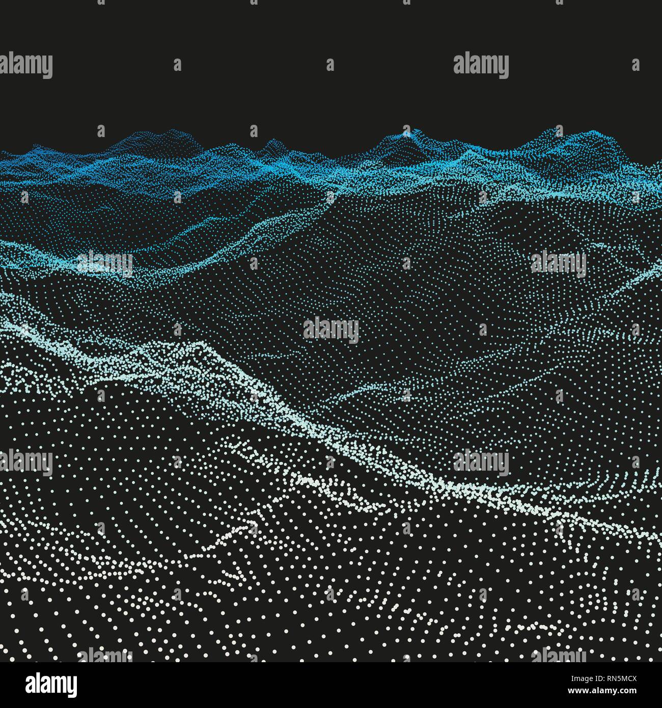 Wavy Grid Background. Ripple Grid. Abstract Vector Illustration. 3D ...