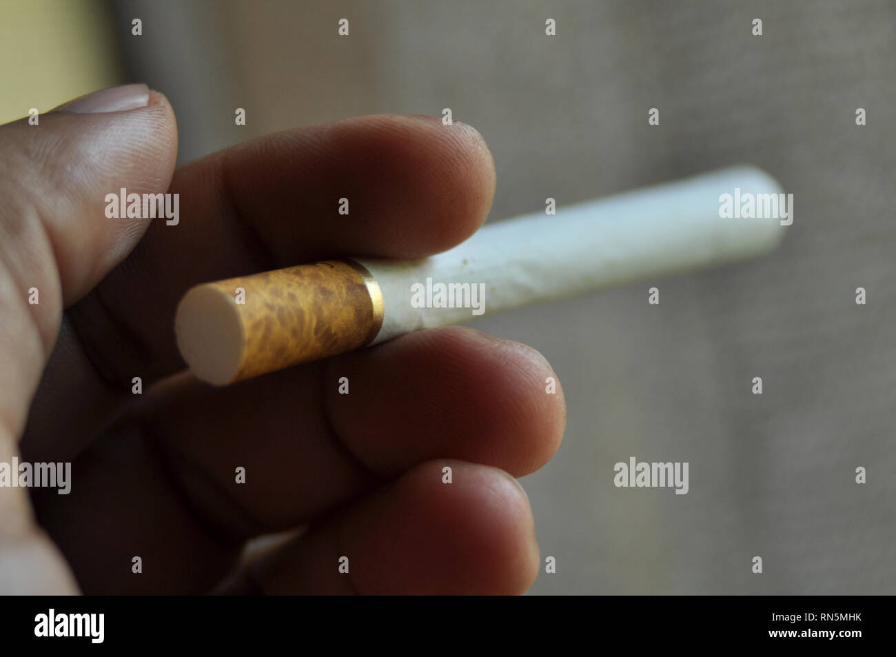 Closeup of Cigarette Stock Photo - Alamy