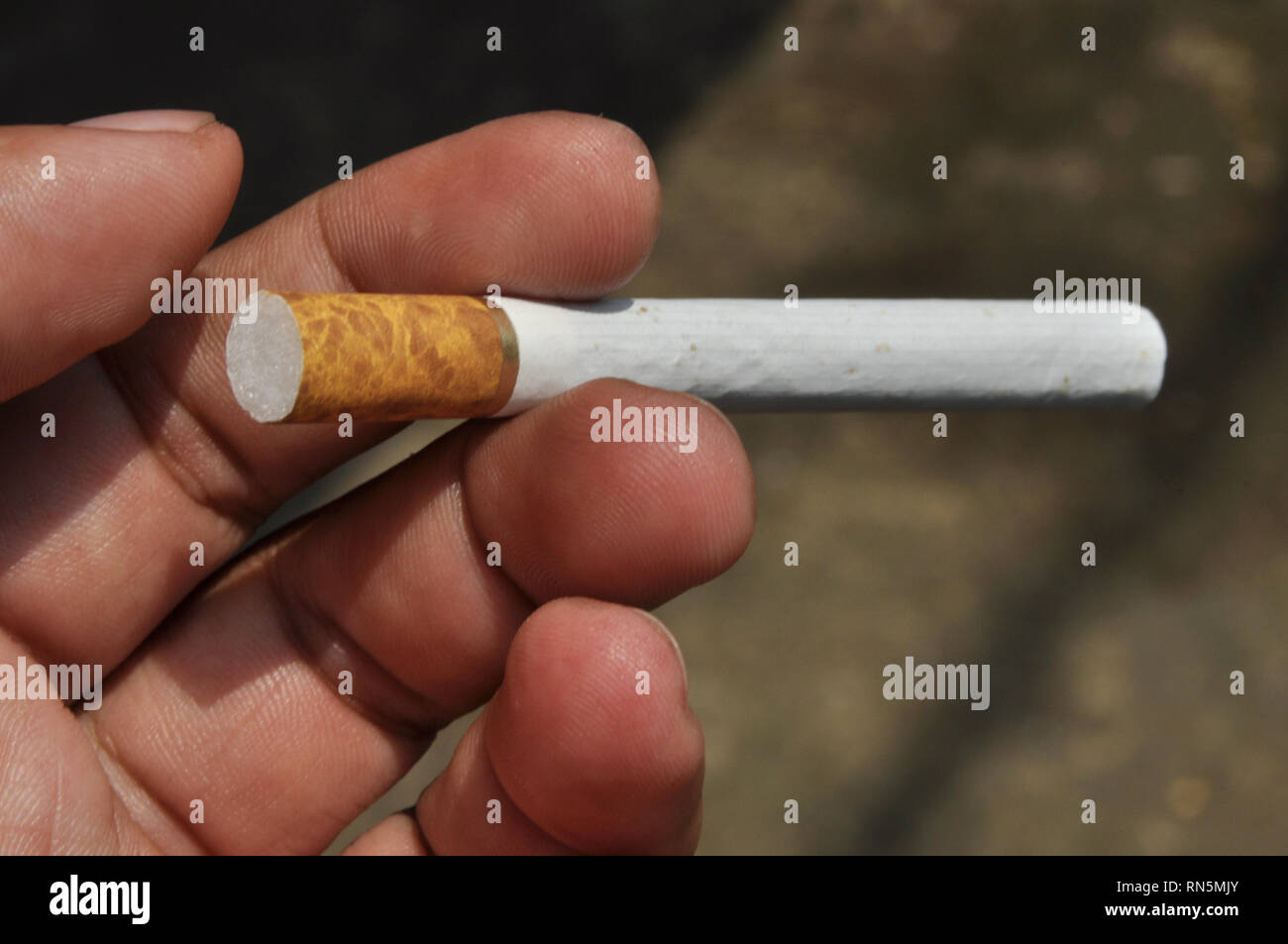 Closeup of Cigarette Stock Photo - Alamy
