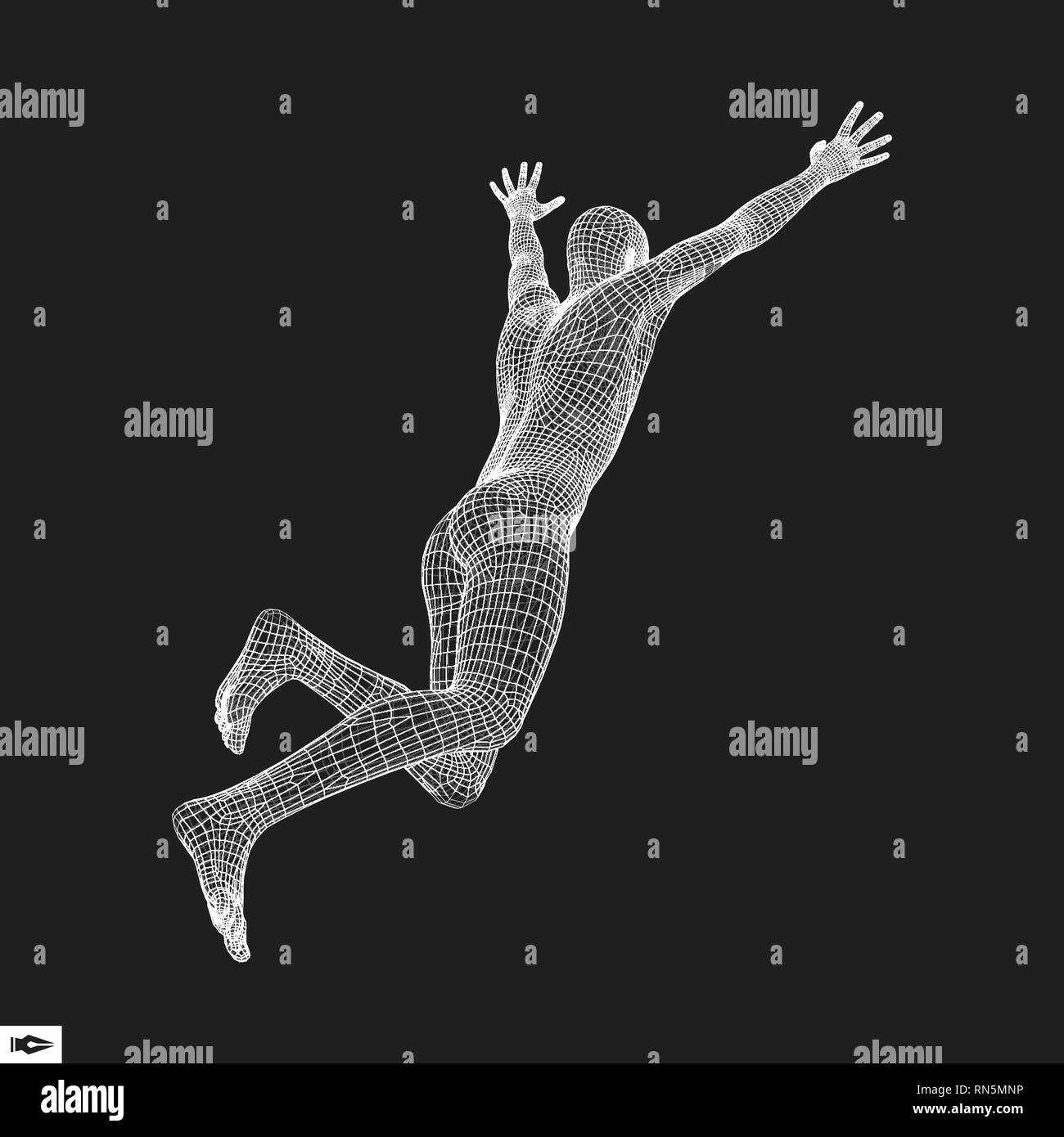 3d Running Man. Design for Sport, Business, Science and Technology ...
