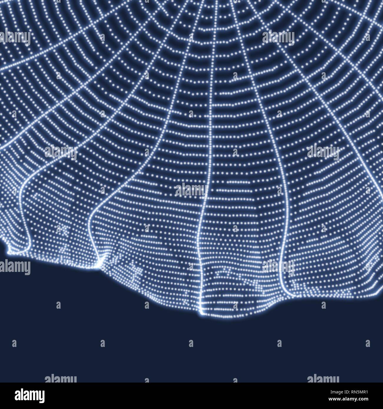 Cobweb. Network background. Connection Structure. 3D Technology Style ...