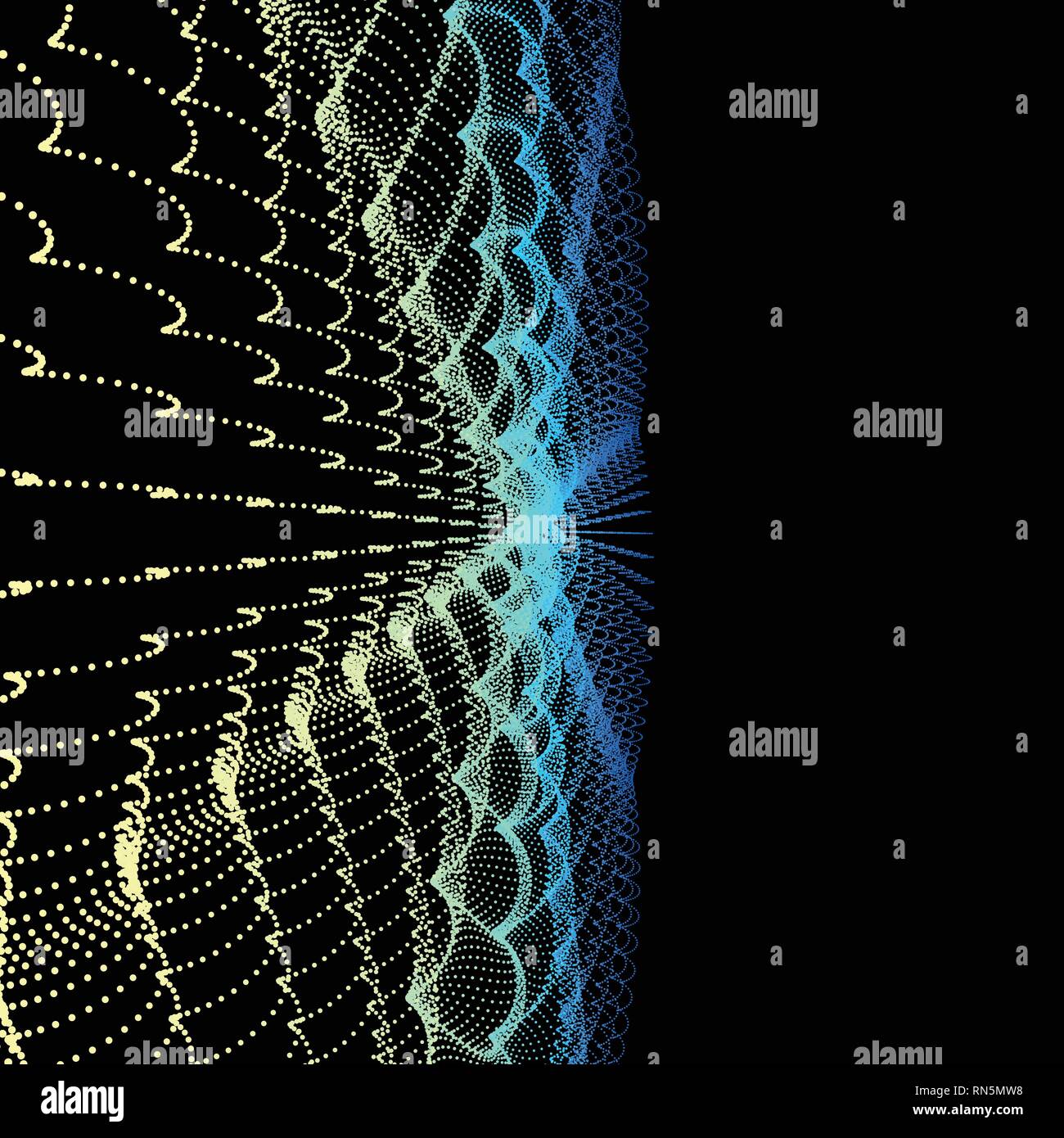 Wavy Grid Background. 3d Abstract Vector Illustration Stock Vector ...