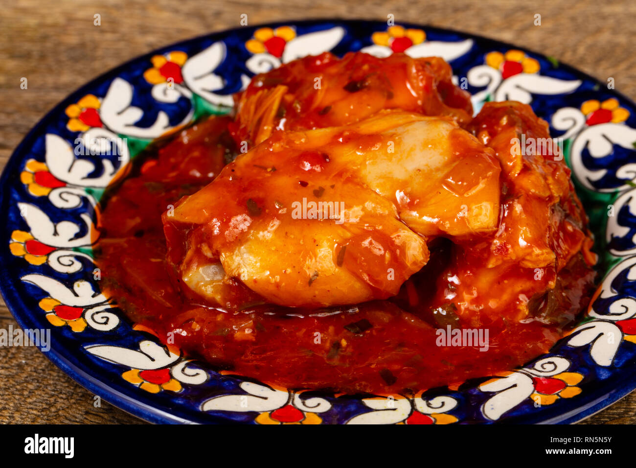Georgian traditional Chahohbili with chicken Stock Photo - Alamy