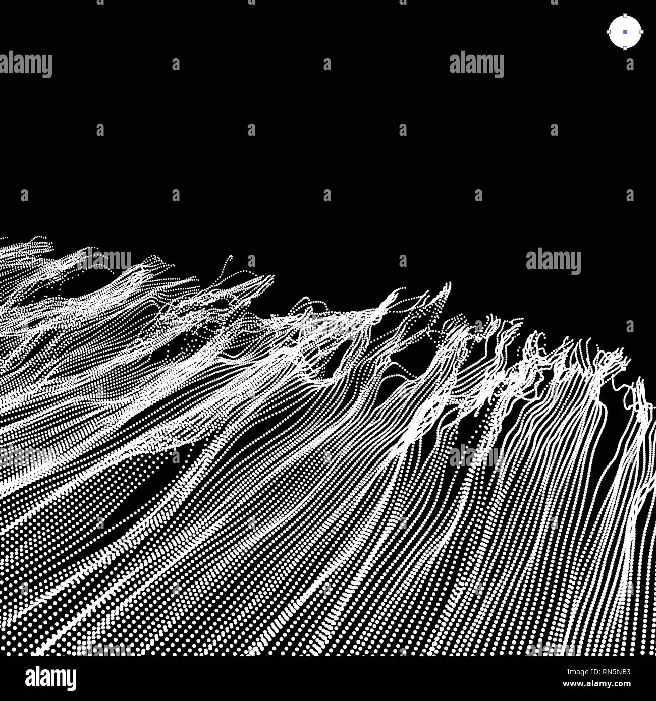 Wave Background. Ripple Grid. Abstract Vector Illustration. 3D ...