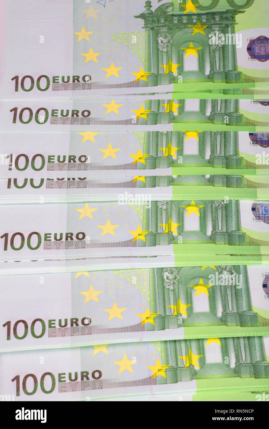 europe euros banknote of hundreds Stock Photo - Alamy