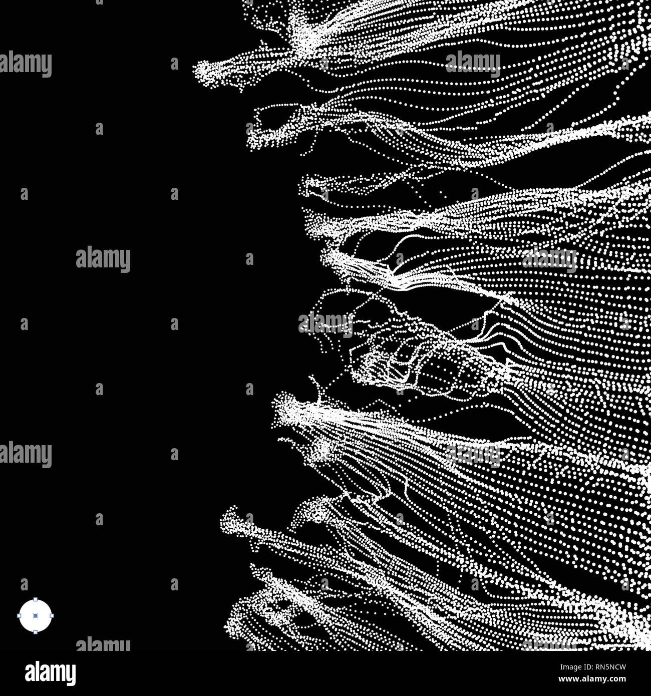 Wave Background. Ripple Grid. Abstract Vector Illustration. 3D ...