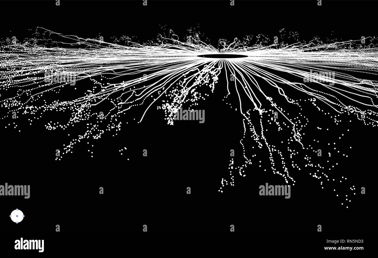 Point Explode. Array with Dynamic Emitted Particles. Abstract Dynamic Background. Vector ...