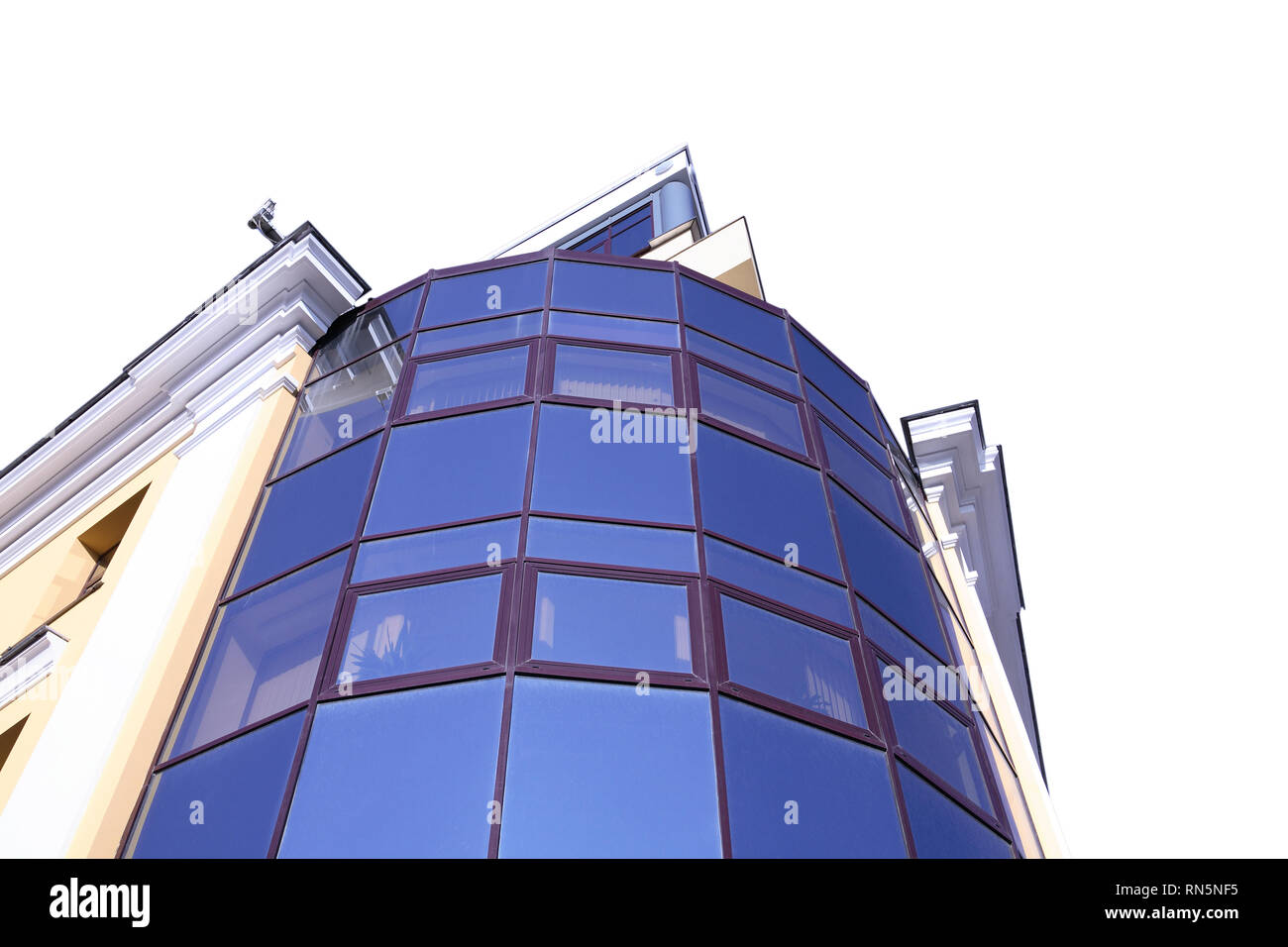 edge of office building on white background Stock Photo - Alamy