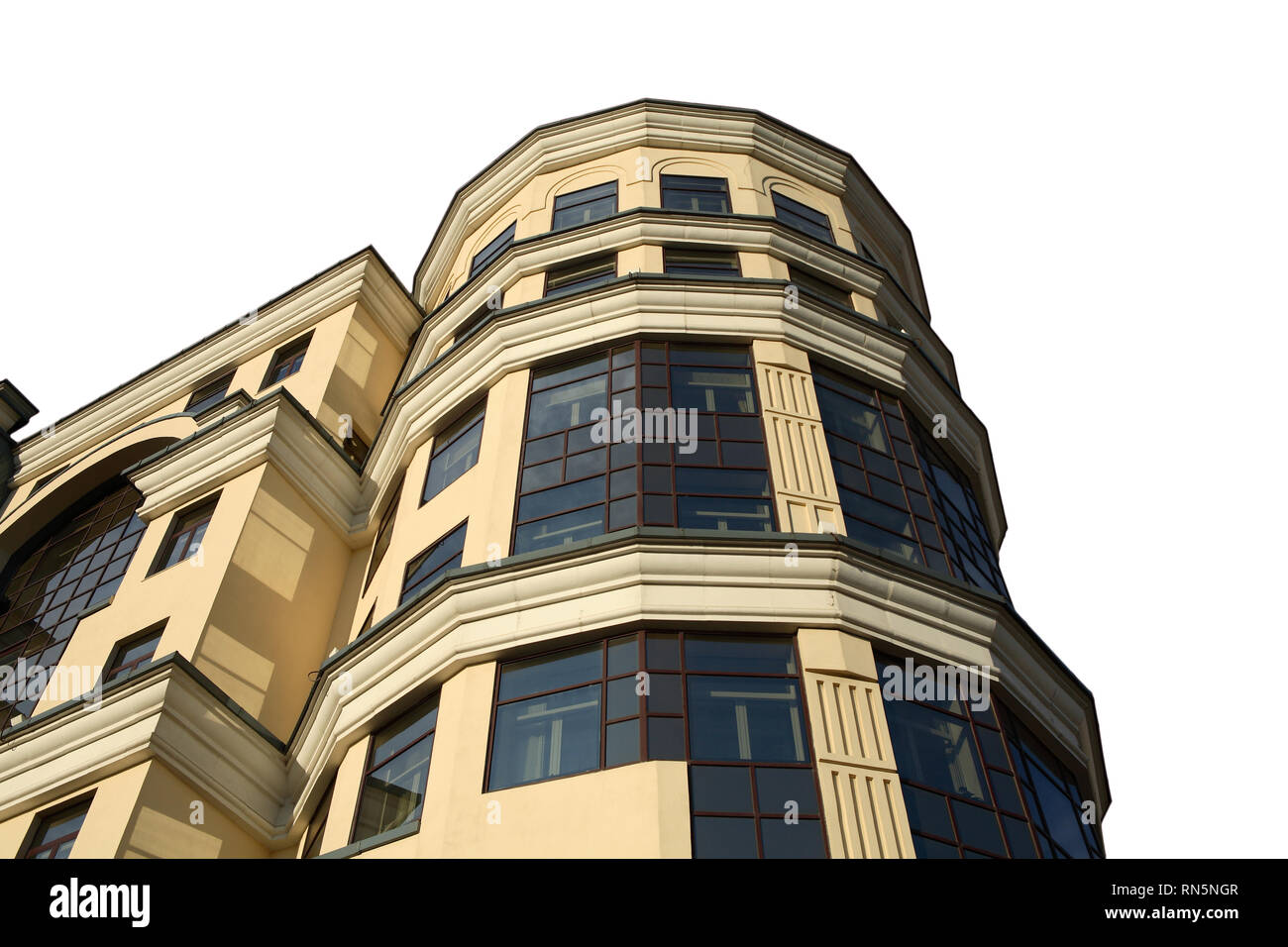 edge of office building on white background Stock Photo - Alamy