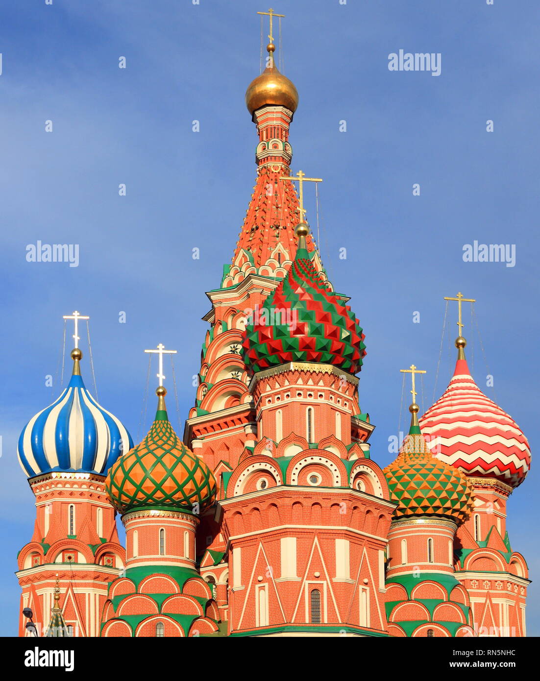blessed Basil cathedral in moscow close up Stock Photo - Alamy