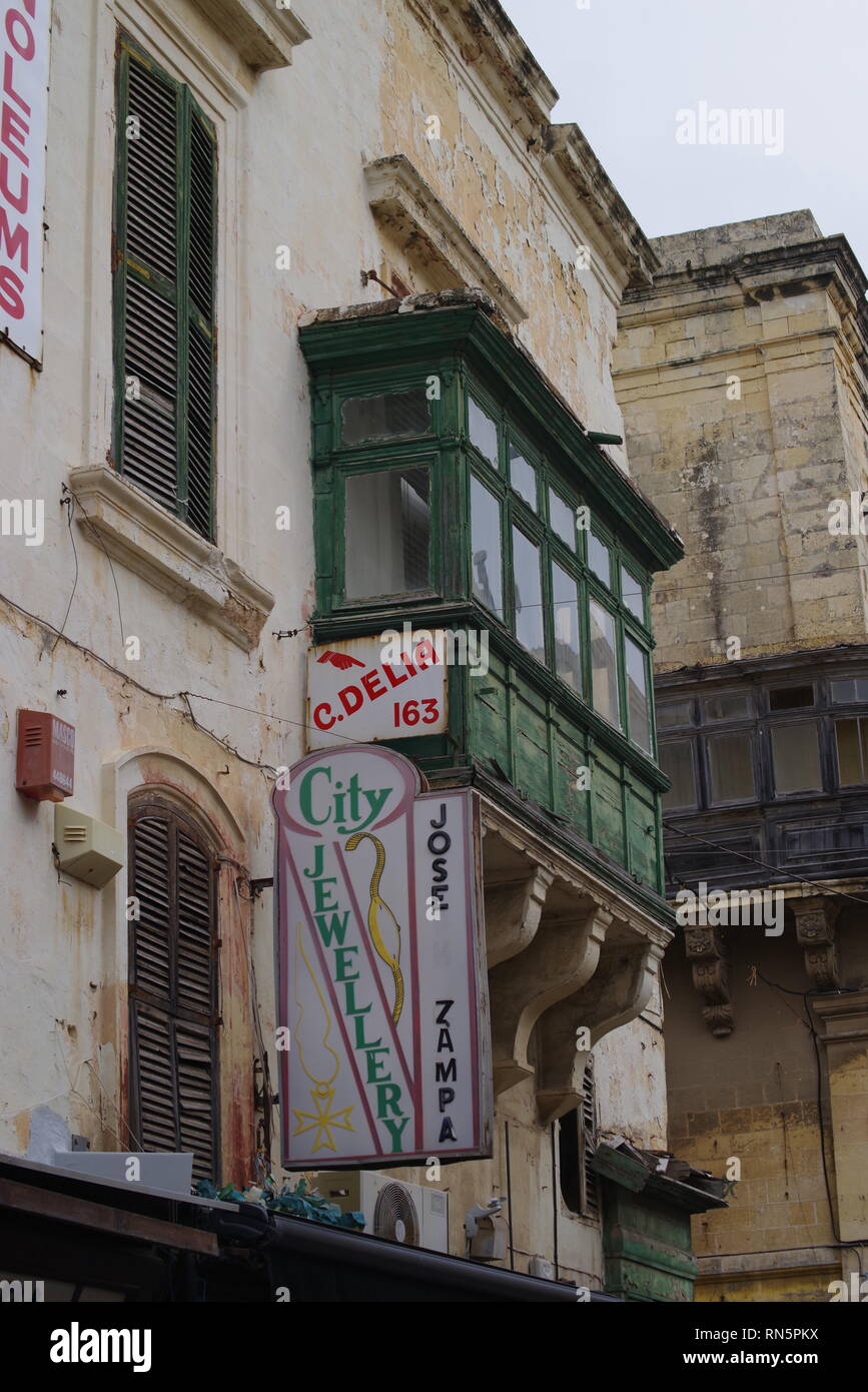 Vintage signs on shop, Valletta, Malta Stock Photo - Alamy