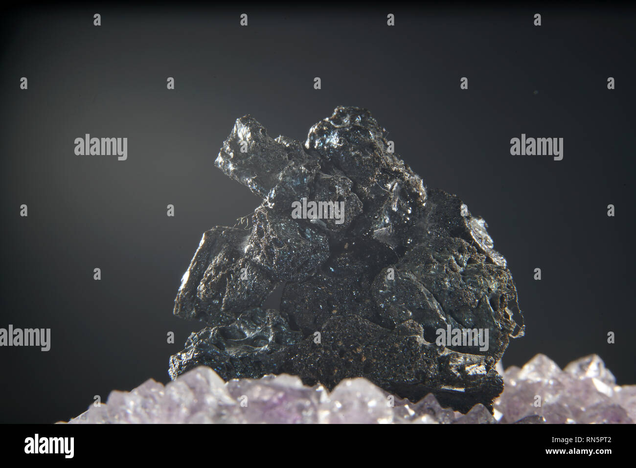 Frozen lava in the studio in front of black background photographed in ...