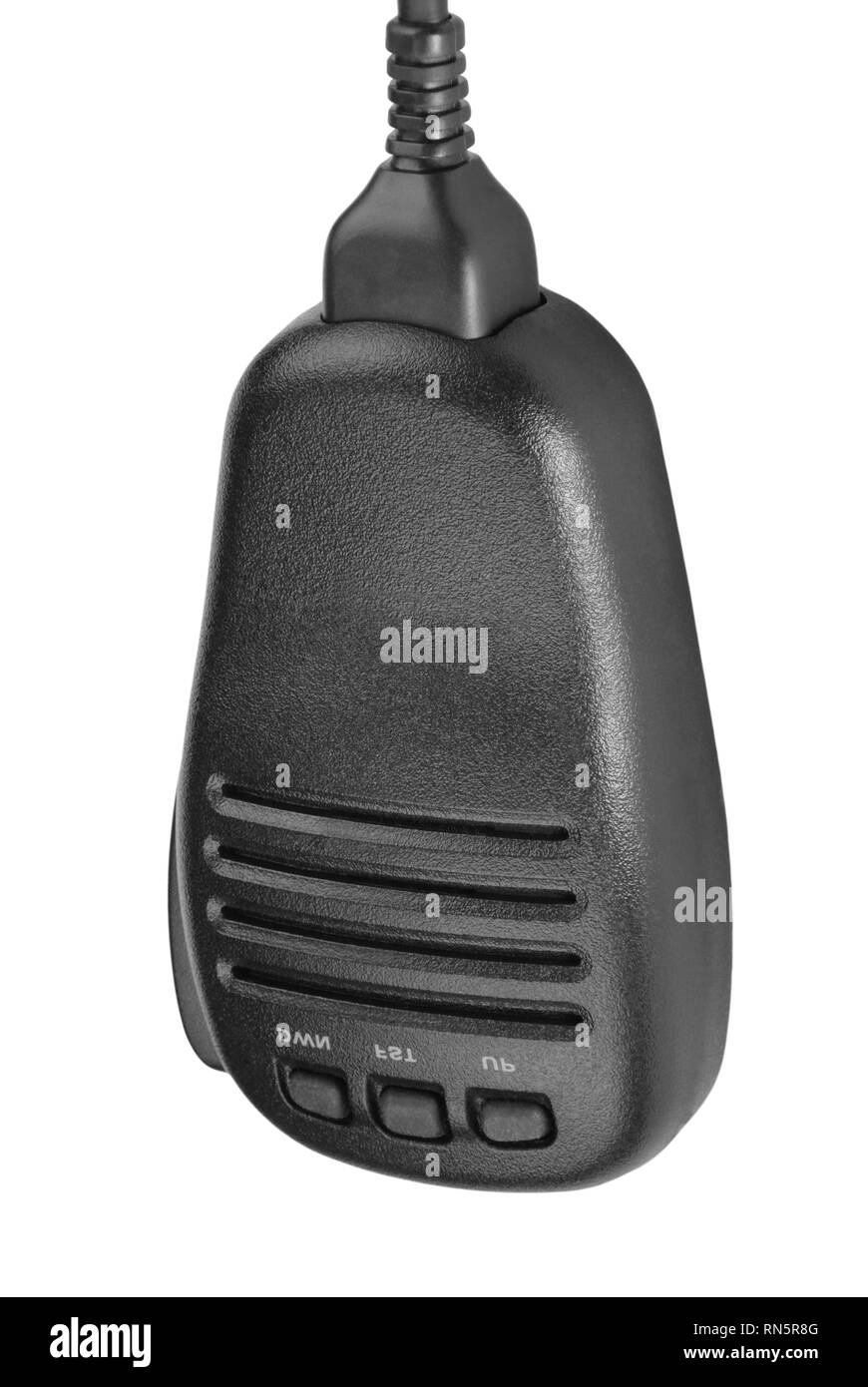 black handheld dynamic microphone for radiocommunication Stock Photo ...