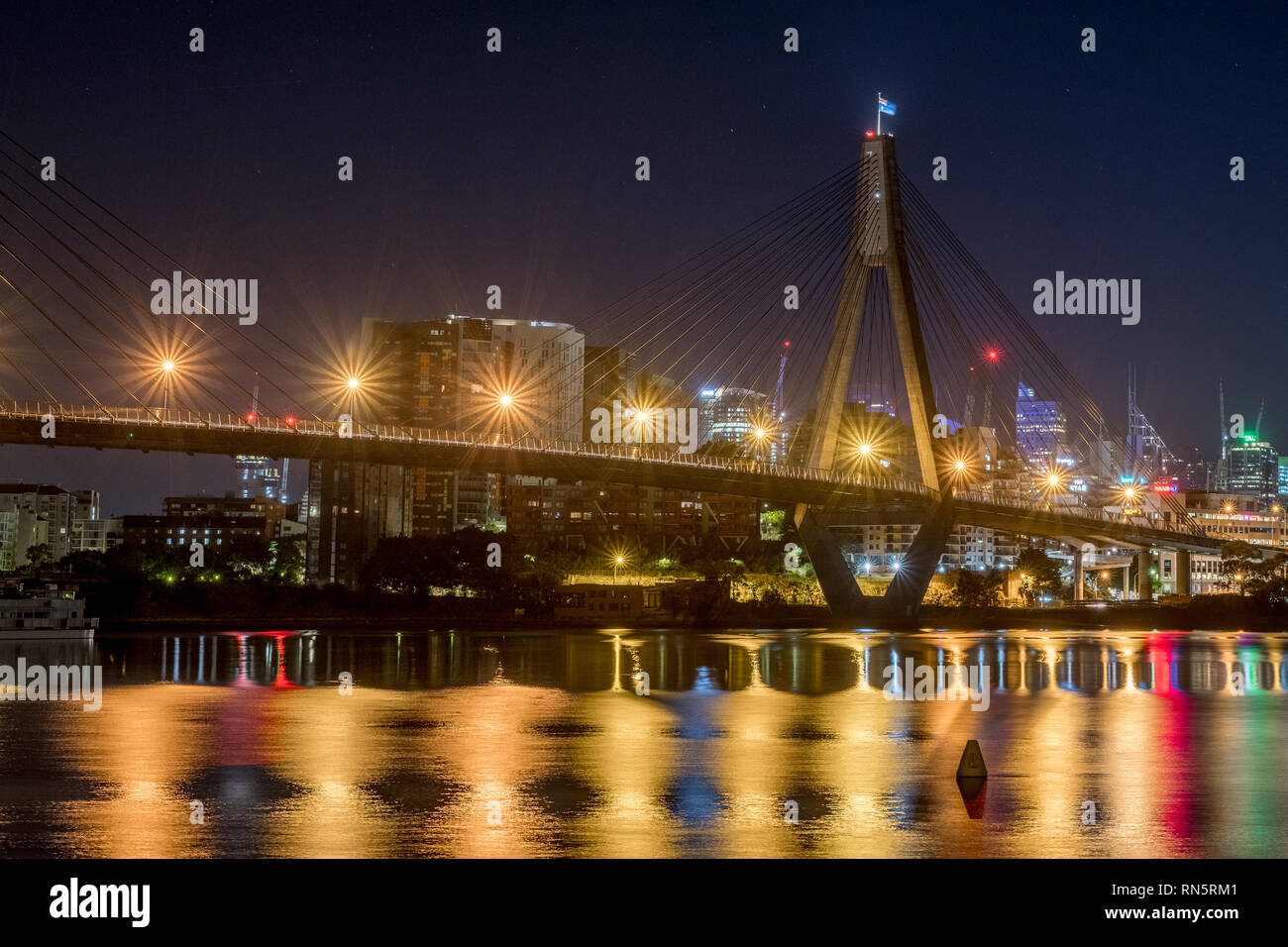 bridge at night Stock Photo - Alamy
