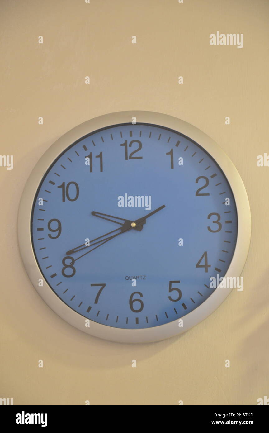 wall clock times number Stock Photo - Alamy