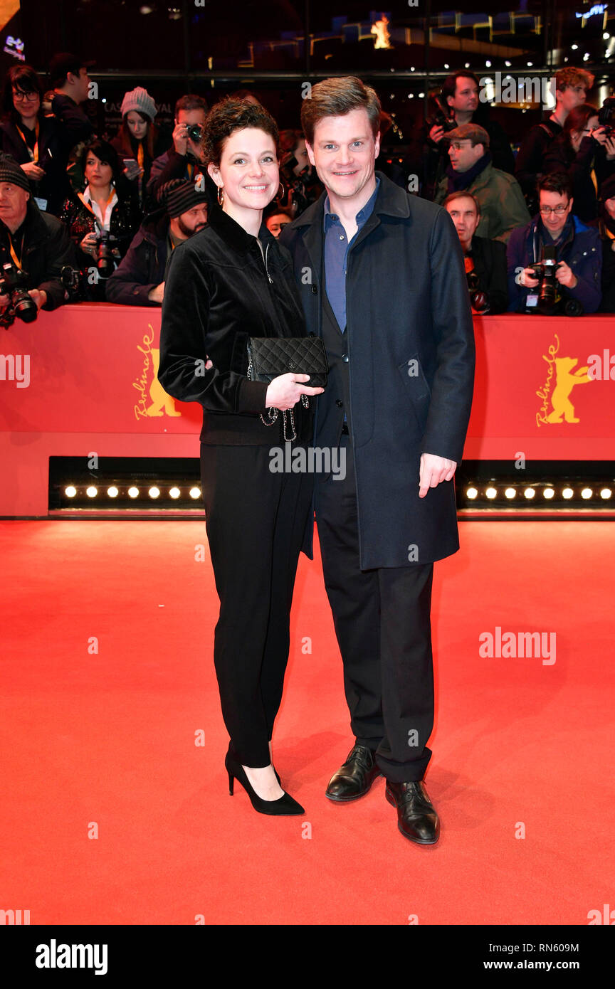 Berlin, Germany. 16th Feb 2019. Benjamin Herrmann and guest attending ...