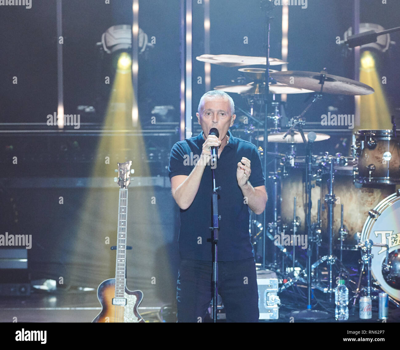 Berlin, Germany. 16th Feb, 2019. The singer Curt Smith stands with his ...