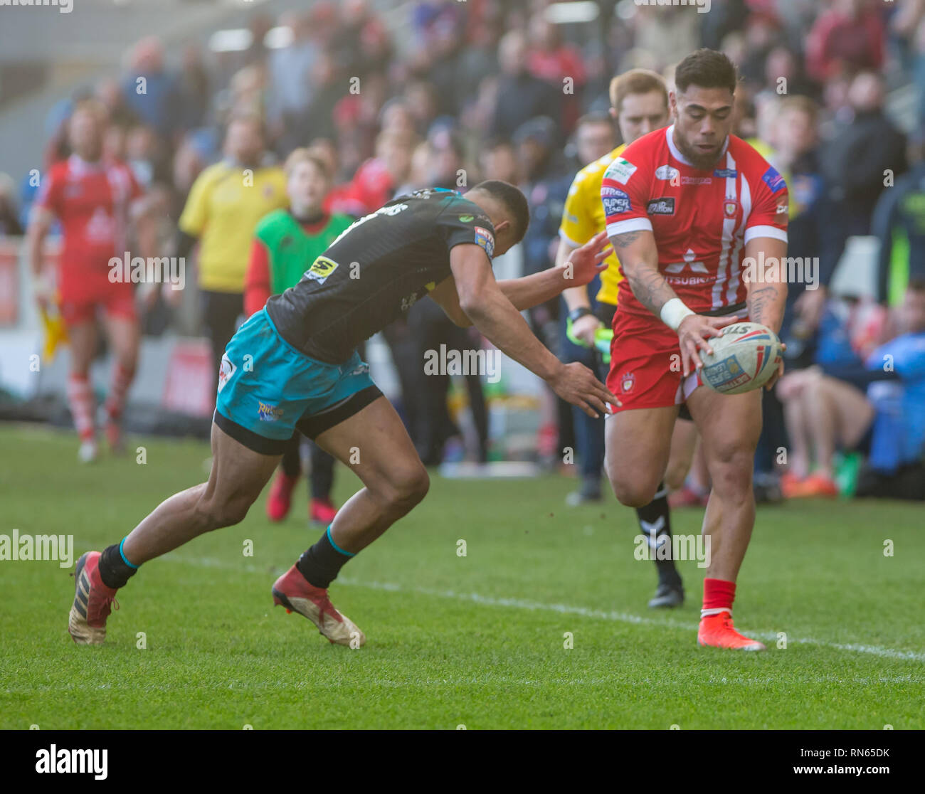 AJ Bell Stadium, Salford, UK. 17th Feb, 2019. Betfred Super League ...