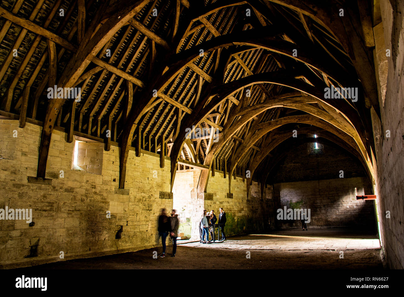 Bradford-on-Avon, Wiltshire, UK. 17th February 2019. Visitors admire ...