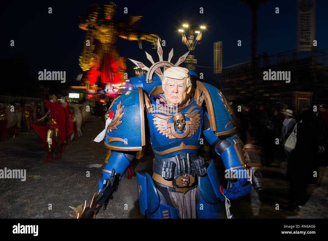 VIAREGGIO, ITA-FEB.17, 2009: donald trump the usa president is depicted ...