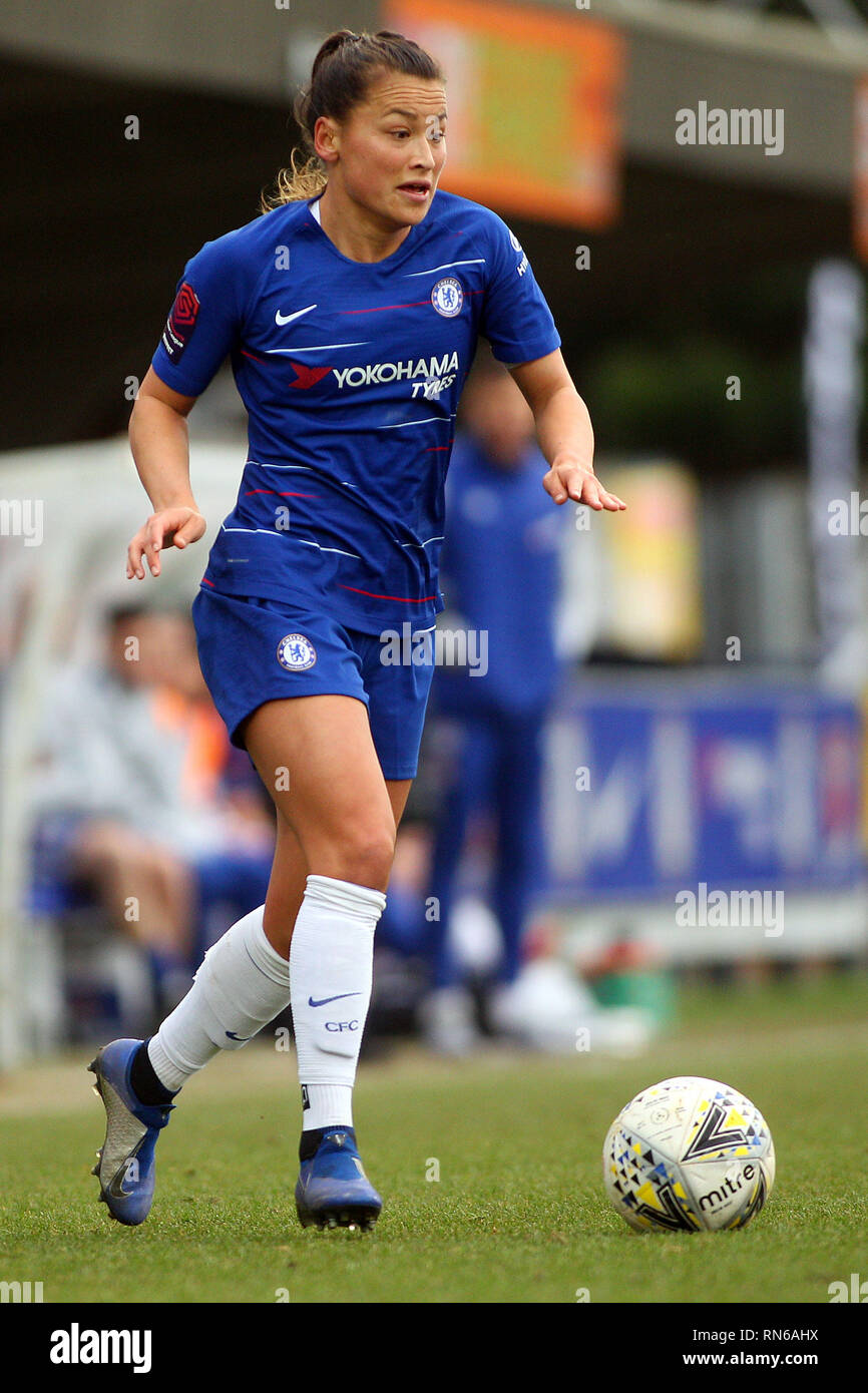 Kingston Upon Thames, UK. 17th Feb, 2019. Ali Riley of Chelsea Women in ...
