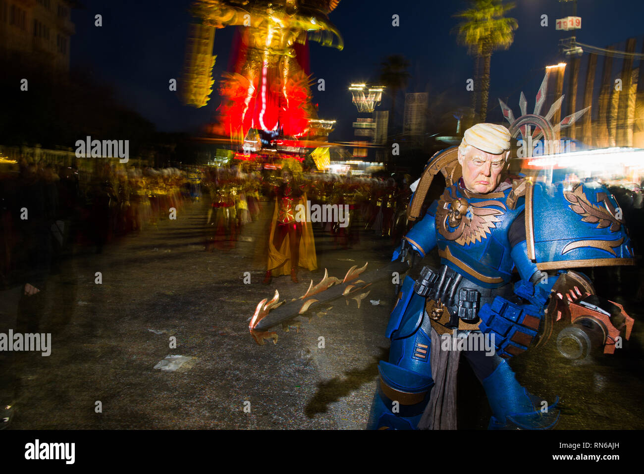 VIAREGGIO, ITA-FEB.17, 2009: donald trump the usa president is depicted ...