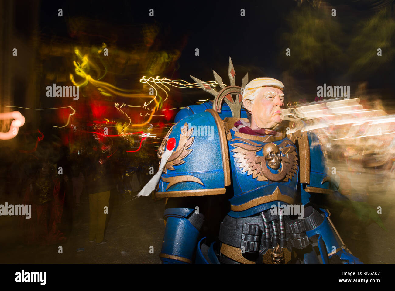VIAREGGIO, ITA-FEB.17, 2009: donald trump the usa president is depicted ...