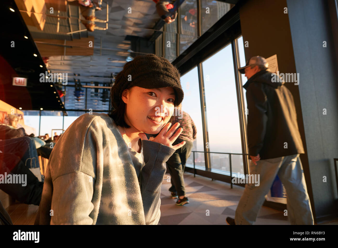 CHICAGO, IL - CIRCA MARCH, 2016: indoor portrait of the visitor at John ...