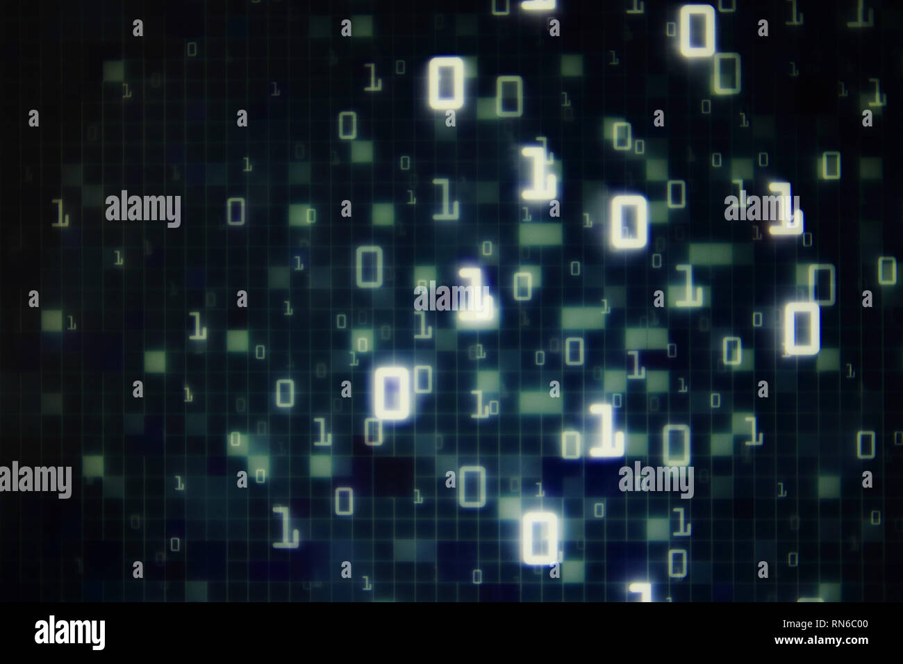 Matrix Futuristic space theme multiple exposure binary numbers moving ...