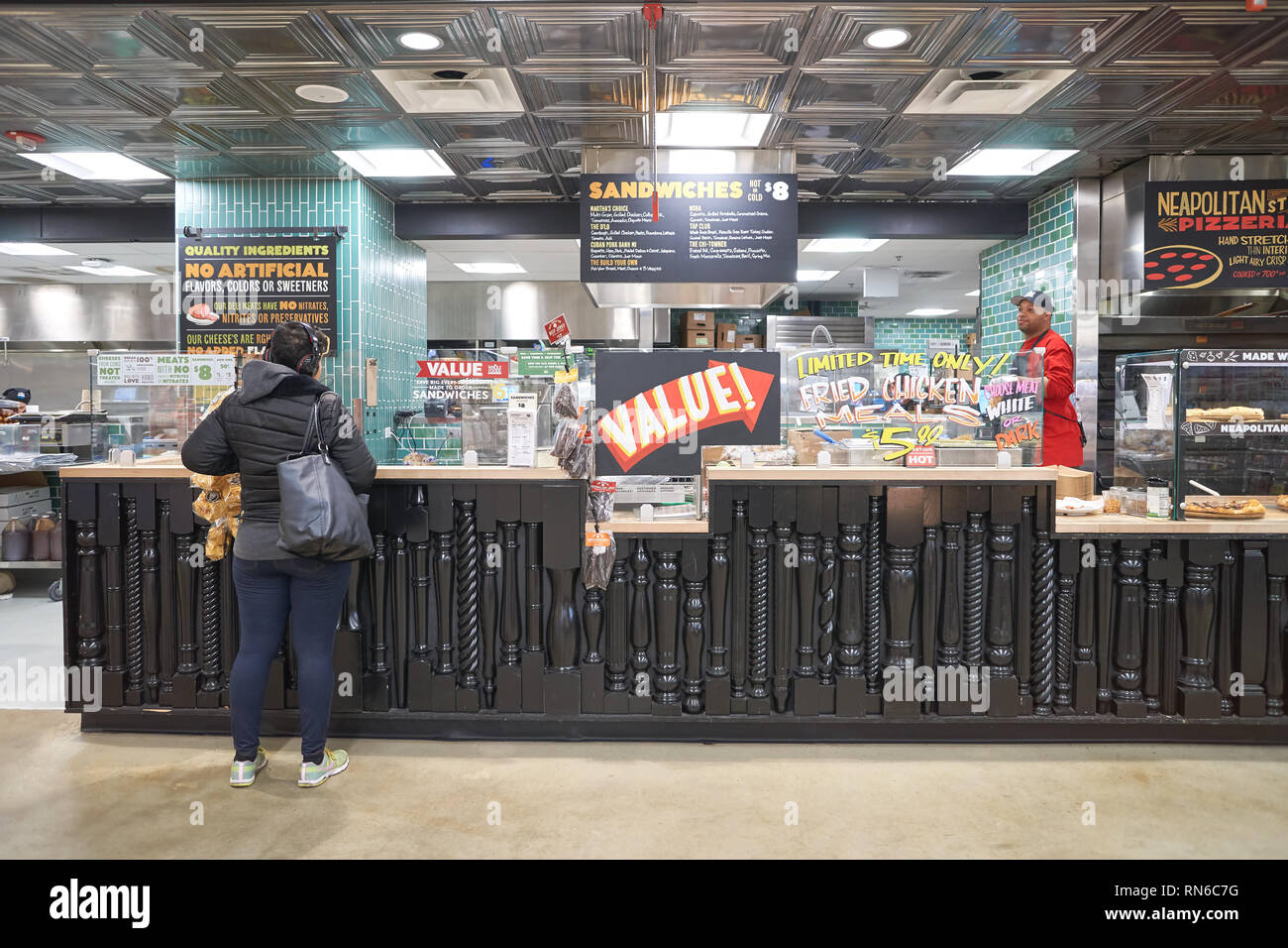 CHICAGO, IL - CIRCA MARCH, 2016: inside of Whole Foods Market. Whole ...