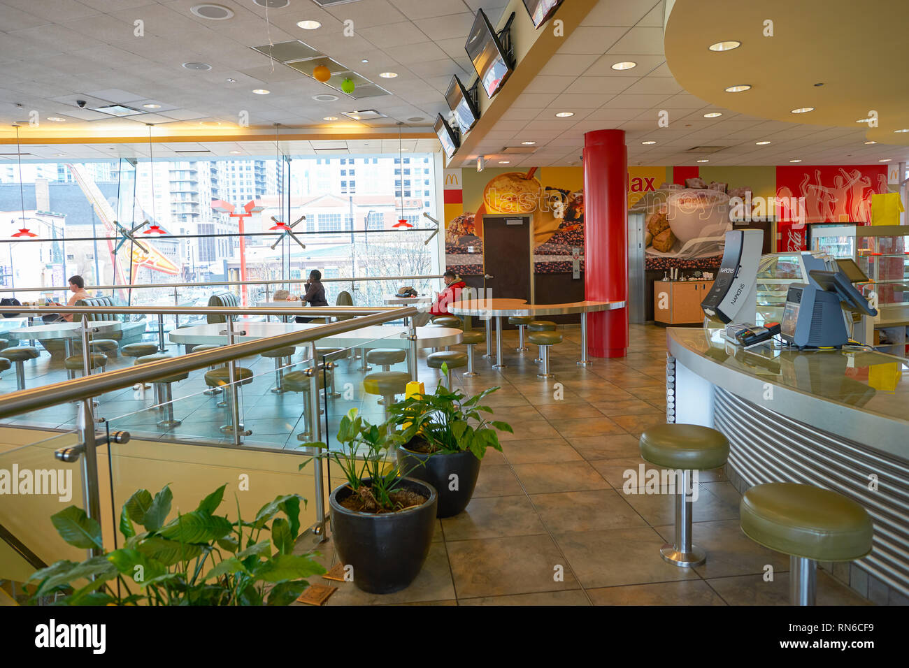 Chicago Il March 31 2016 Inside Of The Rock N Roll Mcdonalds The