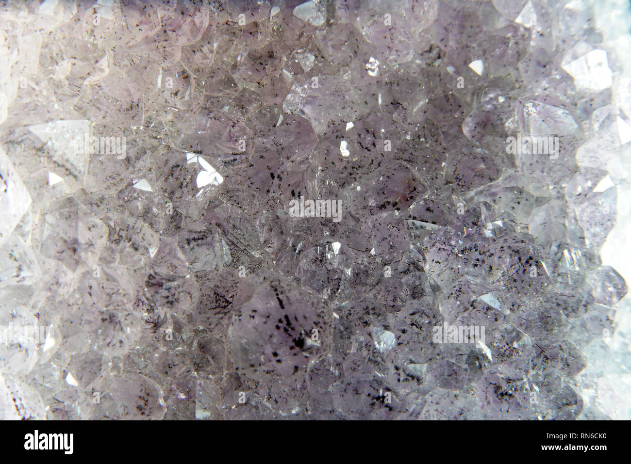 Quartz also called deep quartz photographed in studio in front of black ...