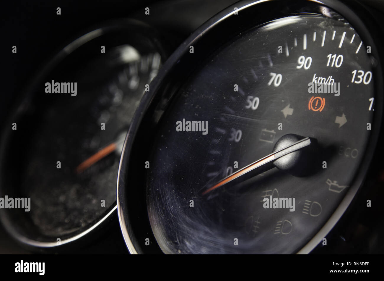Car speedometer, speed control detail Stock Photo - Alamy