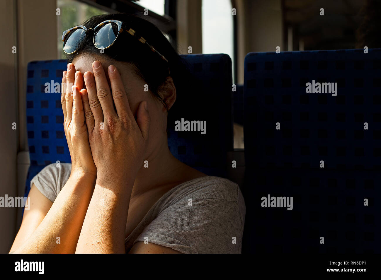 Crying girl train hi-res stock photography and images - Alamy