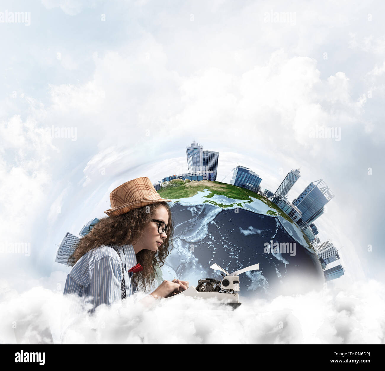 Creative inspiration of young female writer Stock Photo - Alamy